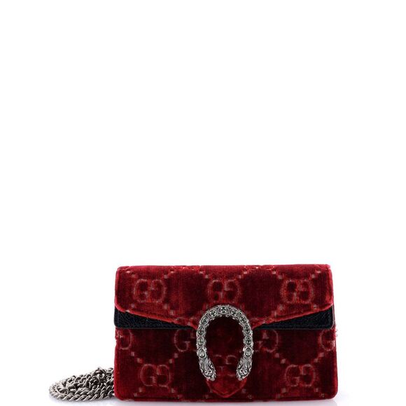 Gucci | Bags | Gucci Dionysus Bag Gg Velvet Super Mini Red | Poshmark